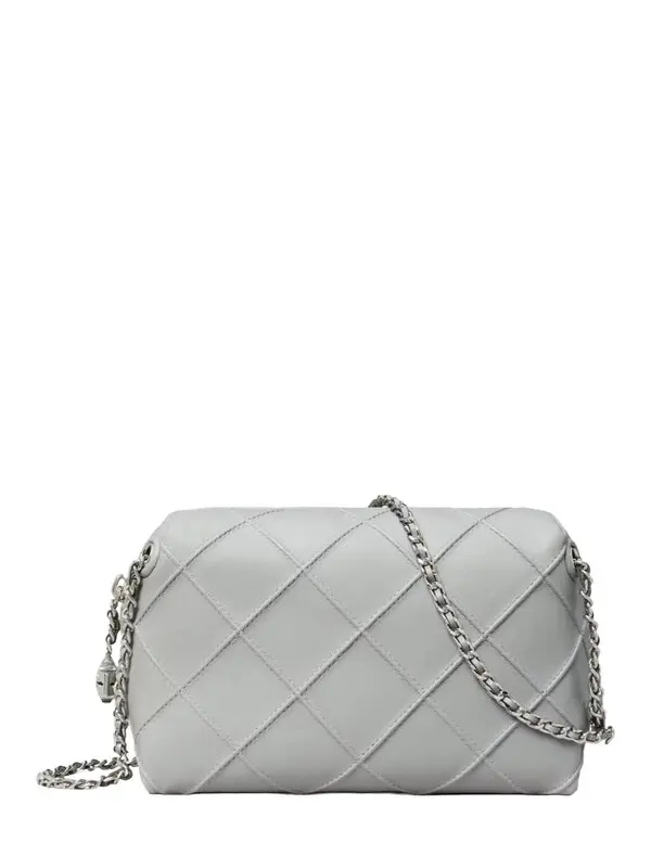 Tory Burch Logo Charm Small Shoulder Bag - Grey