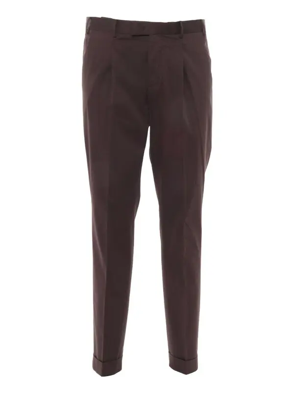 PT TORINO Turn-up Hem Trousers - Black