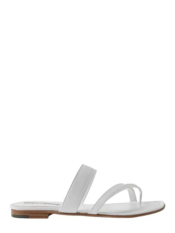 Manolo Blahnik Leather Sandals - Gray