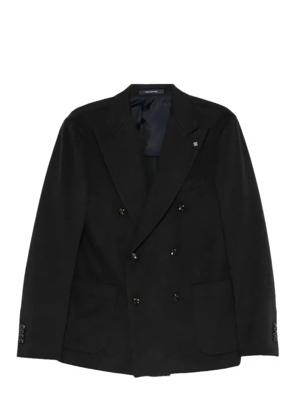 Tagliatore Long-sleeved Suit Jacket - Black
