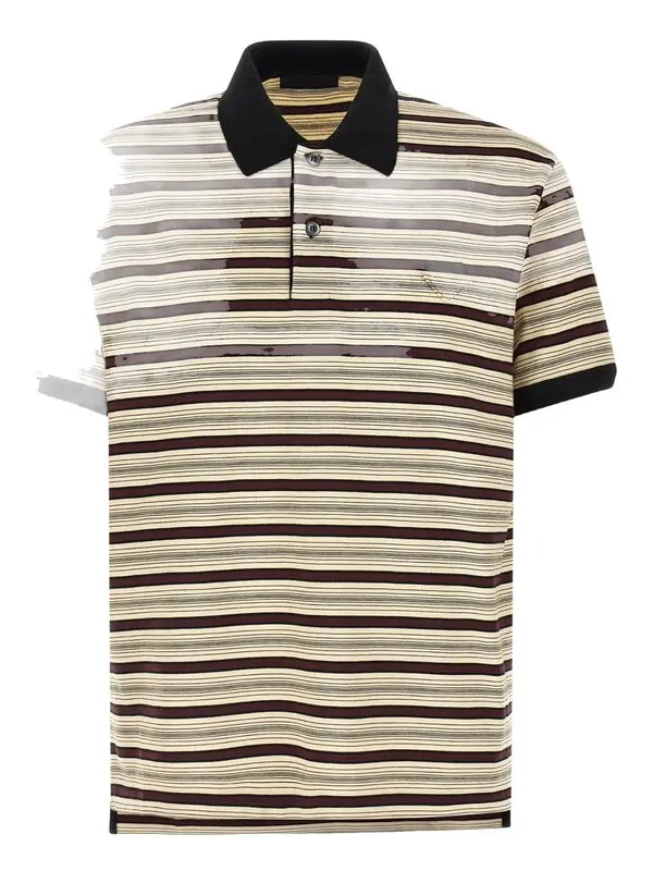 Prada Short-sleeved Cotton Polo Shirt - Nude