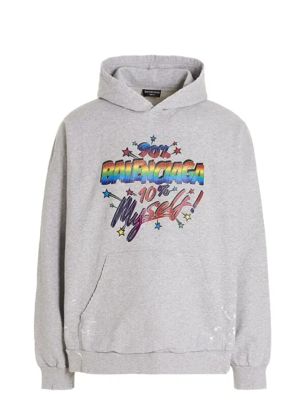 Balenciaga Graphic Distressed Hoodie - No