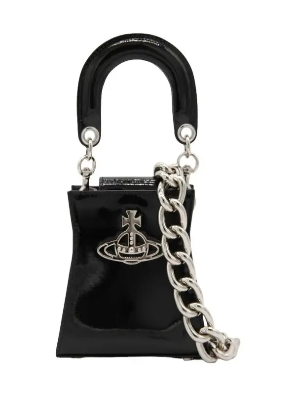 VIVIENNE WESTWOOD Patent Leather Tote Bag - Black