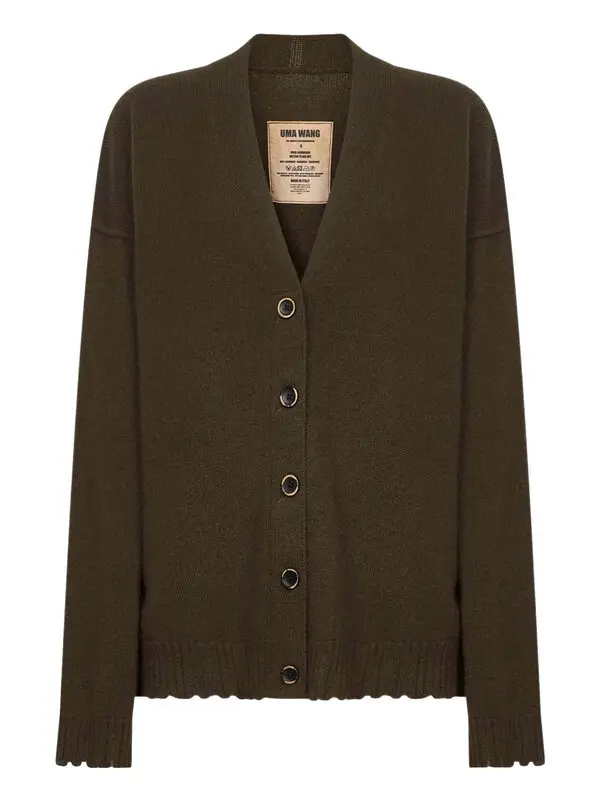 UMA WANG Cashmere Knit Over Cardigan - Black