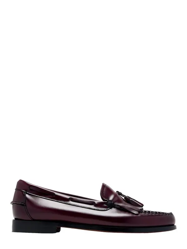 G.H. BASS  CO G.h. Bass & Co. Weejuns Esther Kiltie Flat Loafers - Red