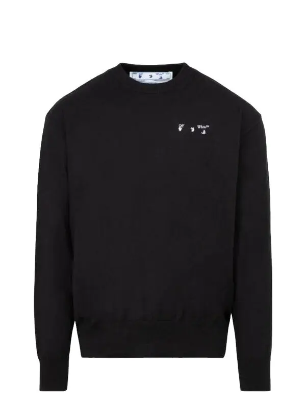 Off-White Logo Printed Sweatshirt - Black