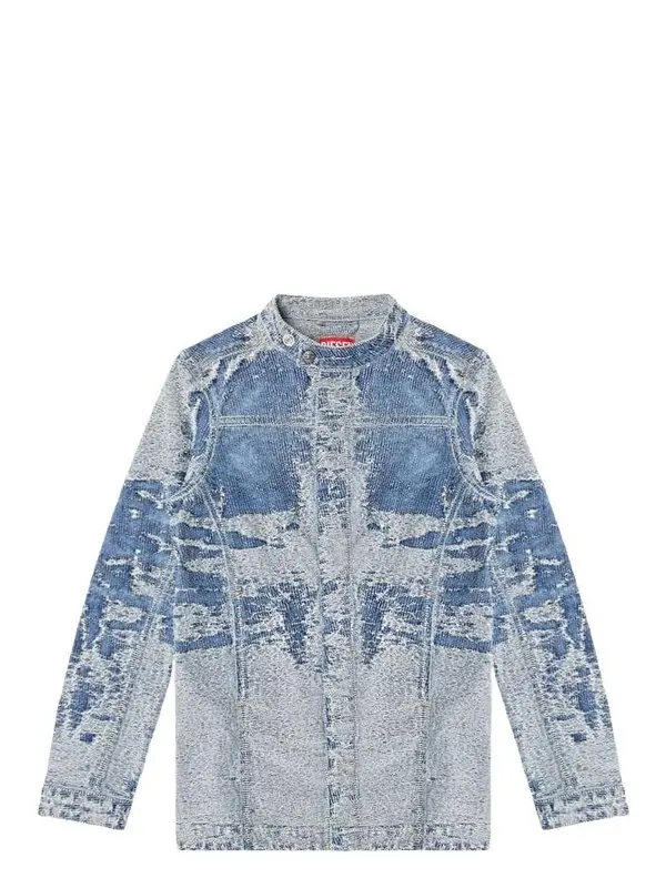 DIESEL® Distressed Denim Jacket - Medium Blue