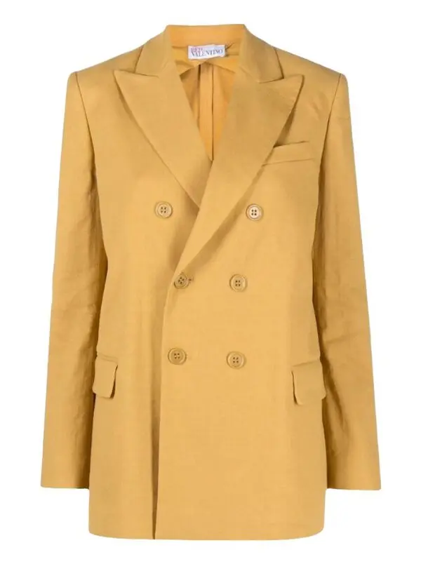 Red Valentino Double-breasted Suit Jacket - Yellow