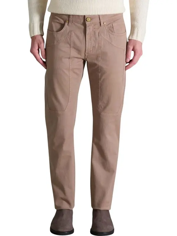 JECKERSON Casual Belt-loop Trousers - Brown