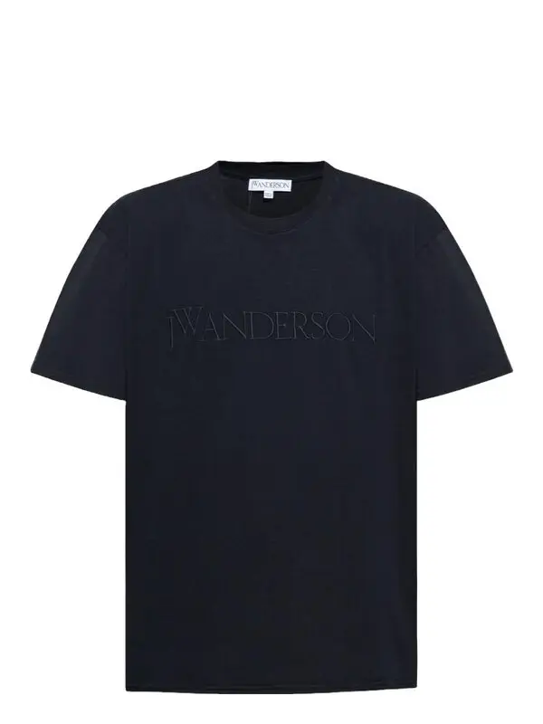 J.W.ANDERSON Jw Anderson Logo Embroidered Short-sleeved T-shirt - Black