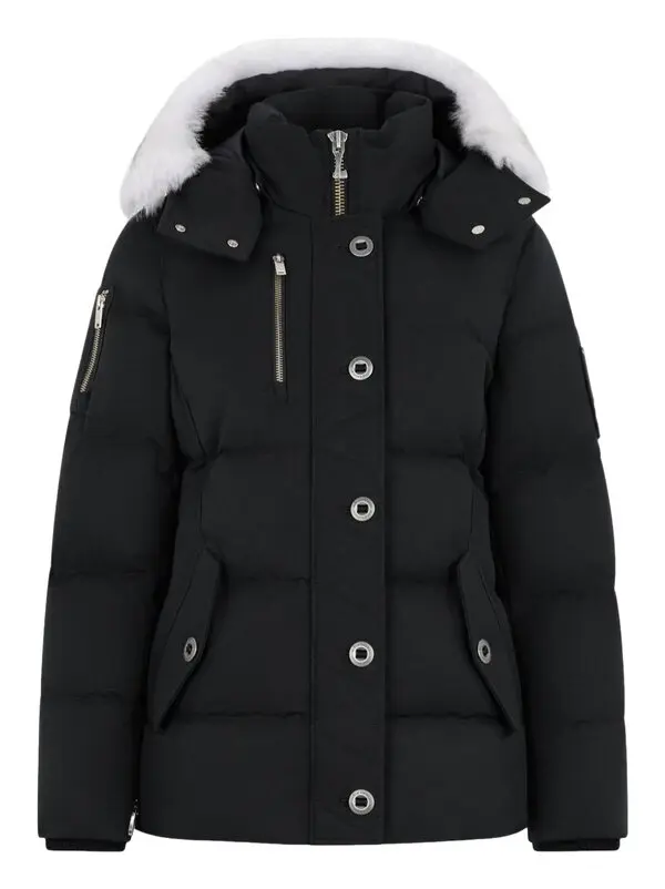 Moose Knuckles Original 3q Down Jacket With Fur Trim Hood - Black/natural