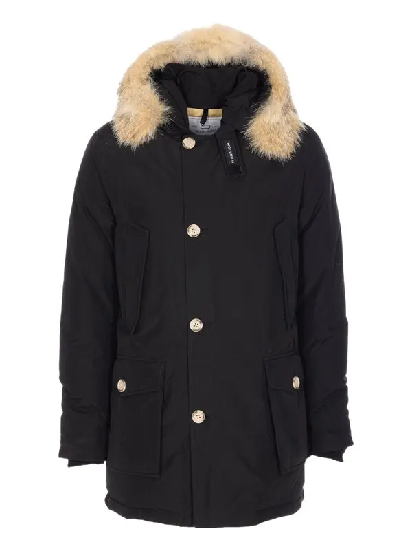 Woolrich Fur Hooded Parka - Black