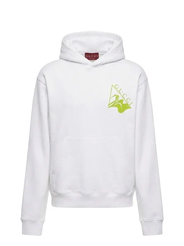 Gucci Printed Cotton Jersey Sweatshirt - White