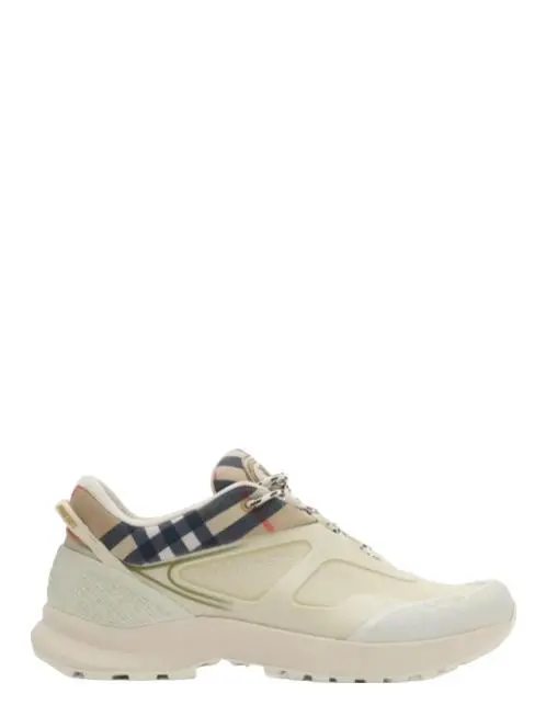Burberry Check Mesh Discover Sneakers - Tundra Beige/sand Beige