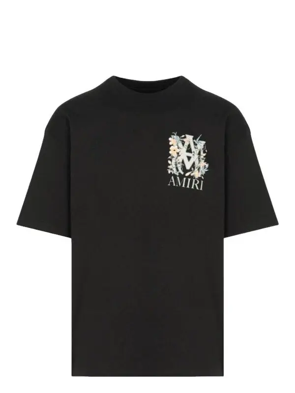 Amiri Ma Floral Printed Crewneck T-shirt - Black