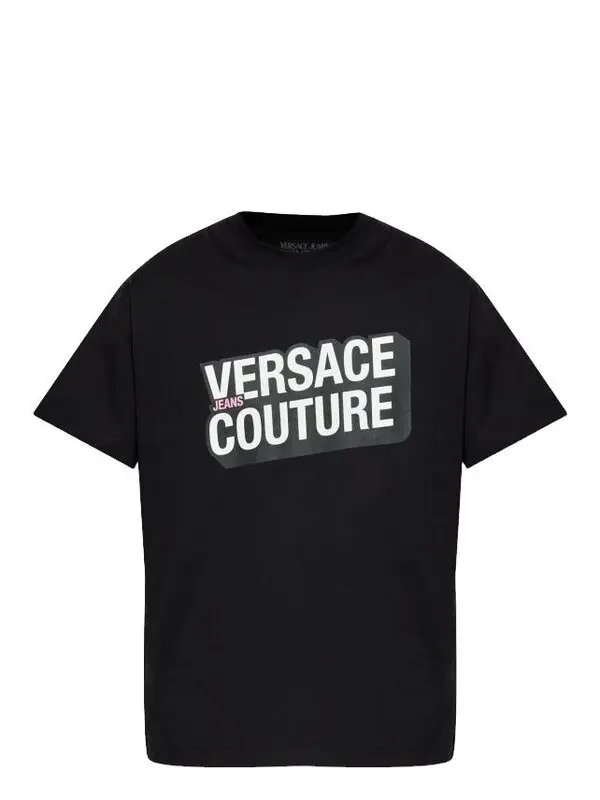 Versace Logo Print T-shirt - Black