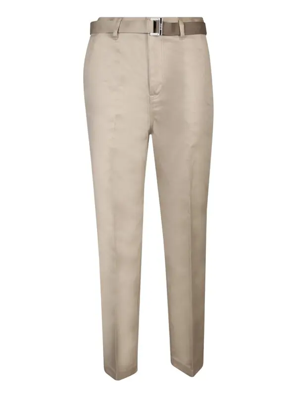 Sacai Belted Tailored Chino Trousers - Nude