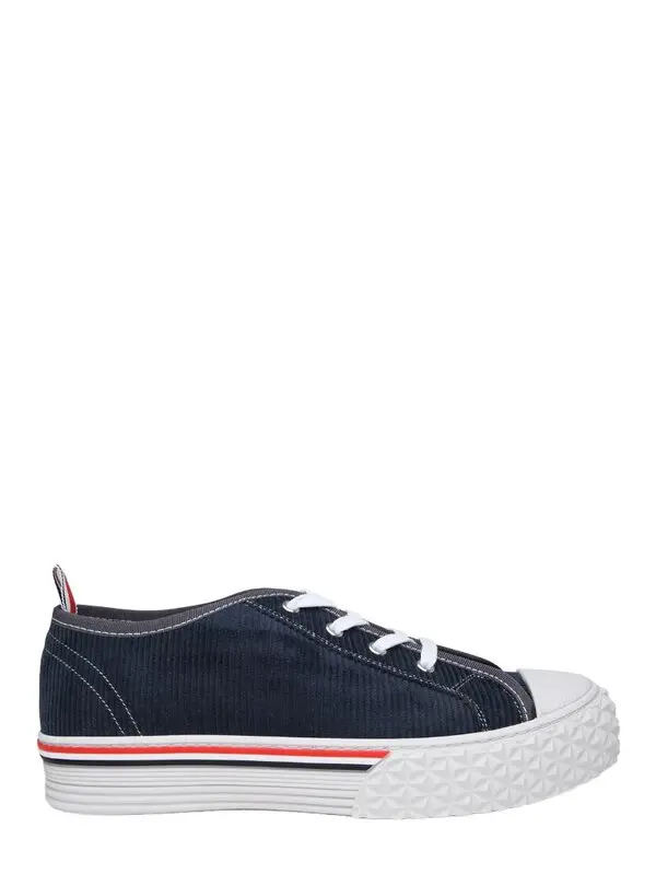 Thom Browne Round-toe Lace-up Sneakers - Navy Blue