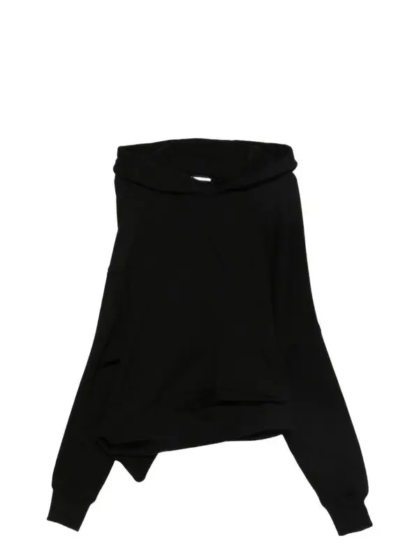 Junya Watanabe Asymmetrical Hooded Sweatshirt - Black