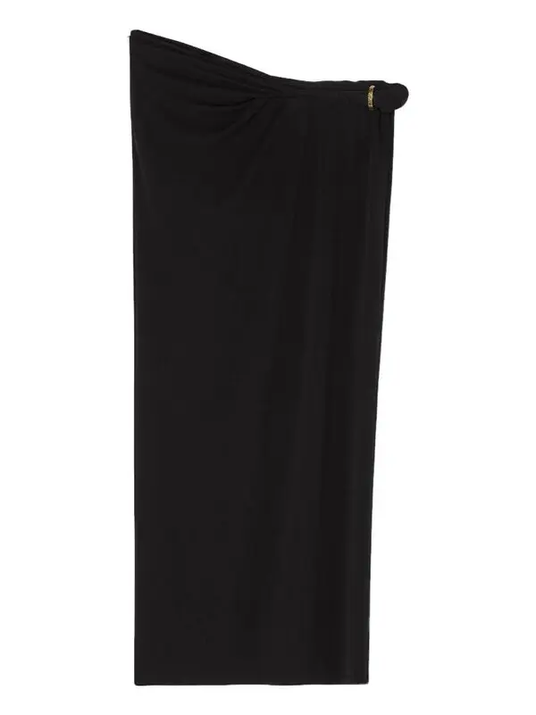 Versace Gathered-detail Midi Skirt - Black
