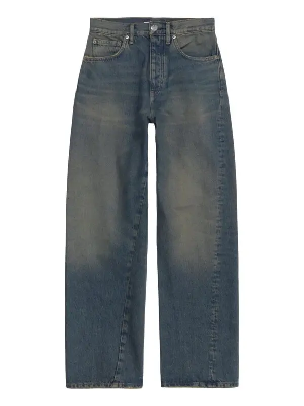 SUNFLOWER Logo Patch Straight-leg Jeans - Dirty Blue