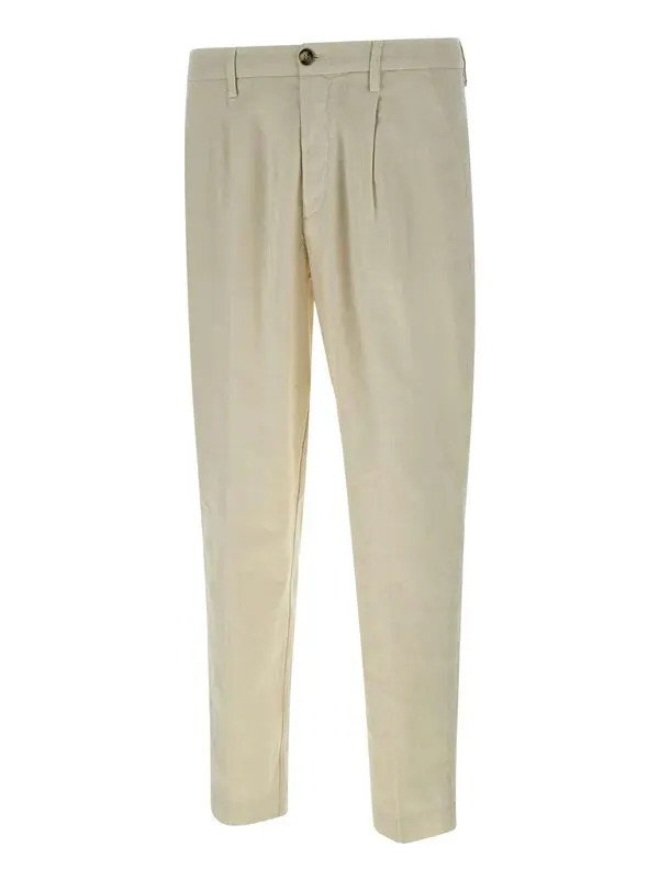 RE-HASH Jogger Style Trousers With Front Pleats - Nude