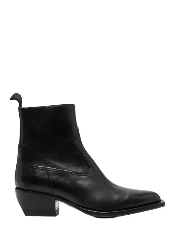 GOLDEN GOOSE Pointed Toe Ankle Boots - Black