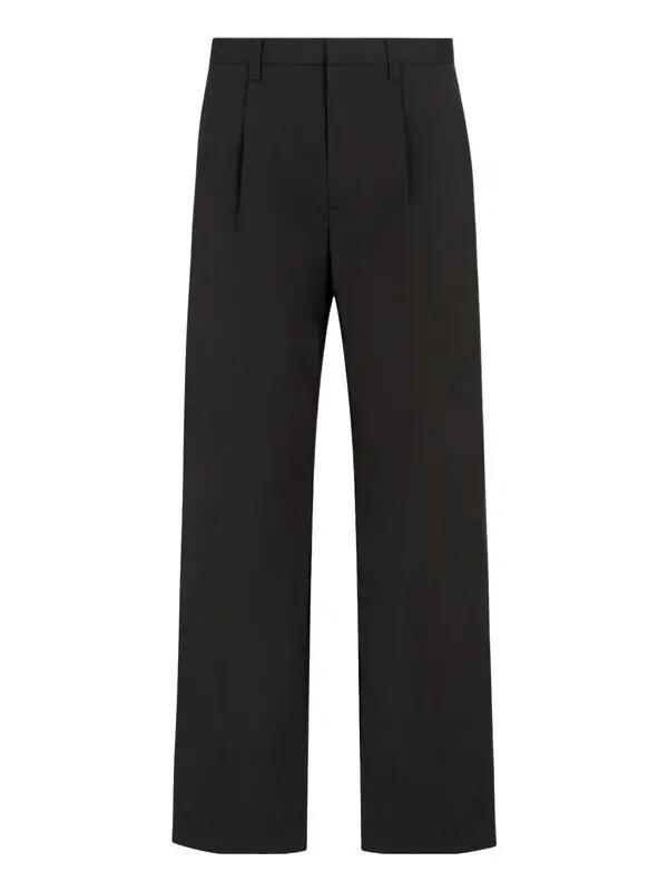 Emporio Armani Tailored Trousers With Zipper Pockets - Black