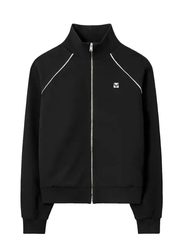 Tory Burch Chevron Patch Zip-up Jacket - Black