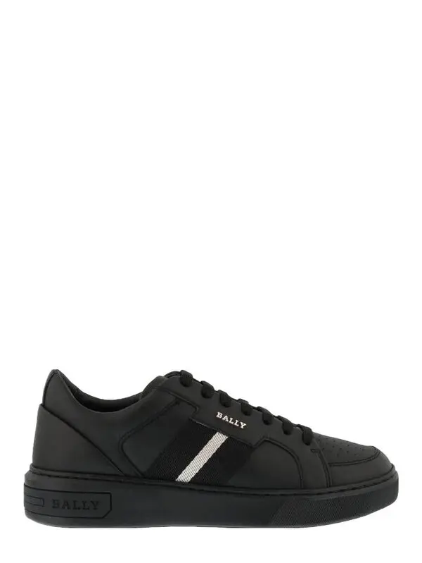 Bally Low Top Sneakers With Logo Plaque - Black