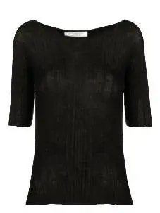 Philosophy Di Lorenzo Serafini Ribbed Knit Top - Black