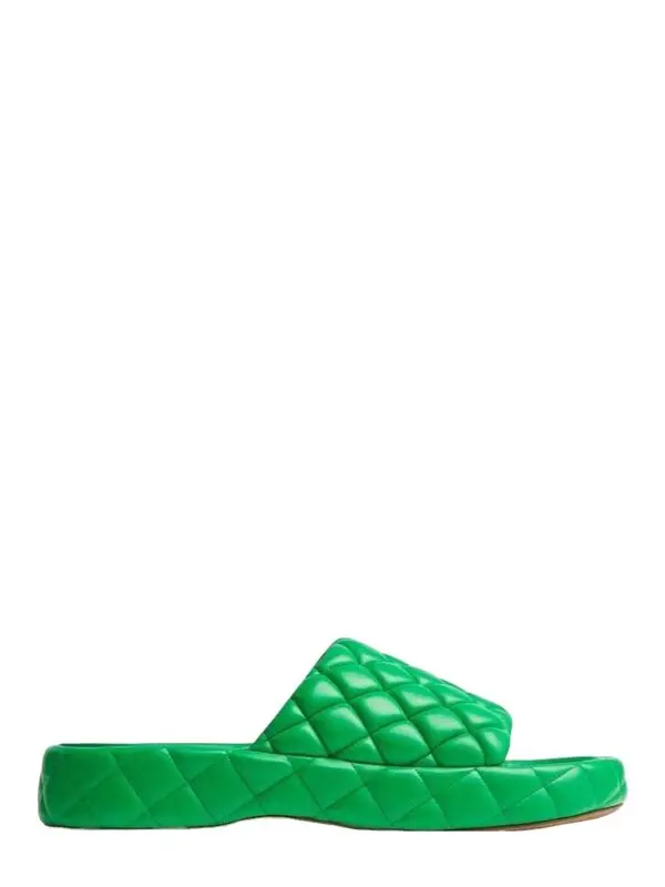 Bottega Veneta Padded Slip-on Slippers - Parrot Green