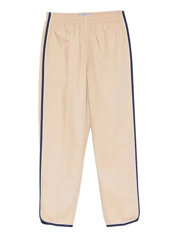 Prada Side-stripes Straight Leg Trousers - Desert Yellow