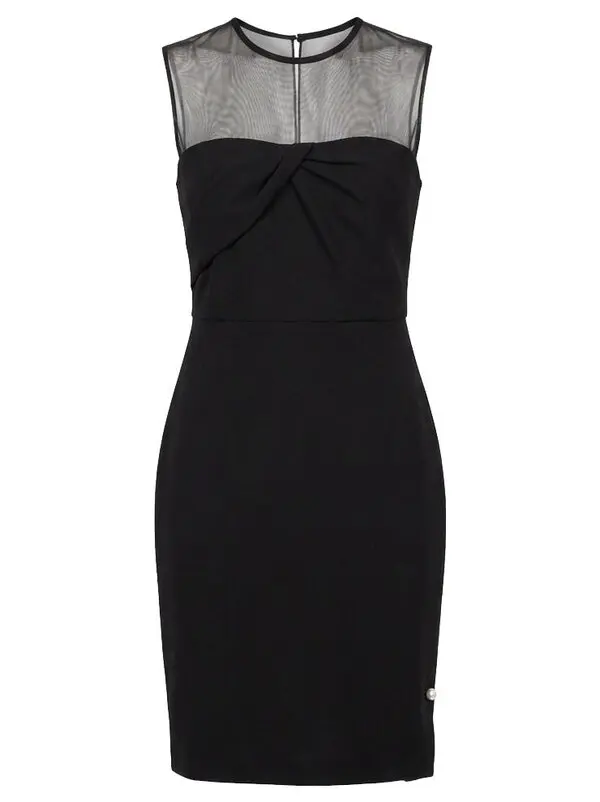 Max Mara Sleeveless Crewneck Sheath Dress - Black
