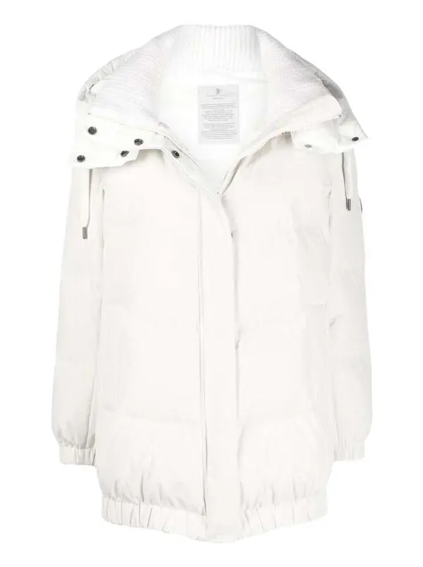 Brunello Cucinelli Rhinestone-embellished Padded Jacket - White