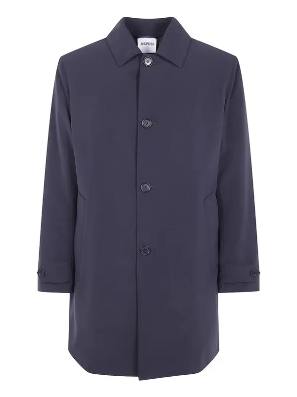 Aspesi Buttoned Trench Coat - Black