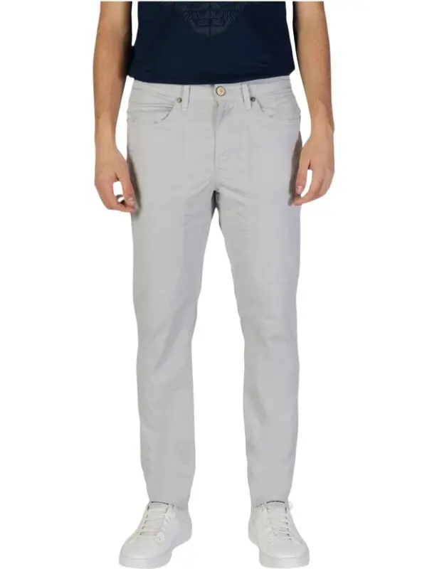 JECKERSON Tailored Casual Pants With Belt Loops - Gray