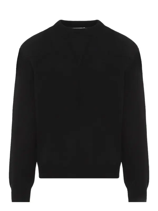 JIL SANDER Knitted Crewneck Jumper - Black