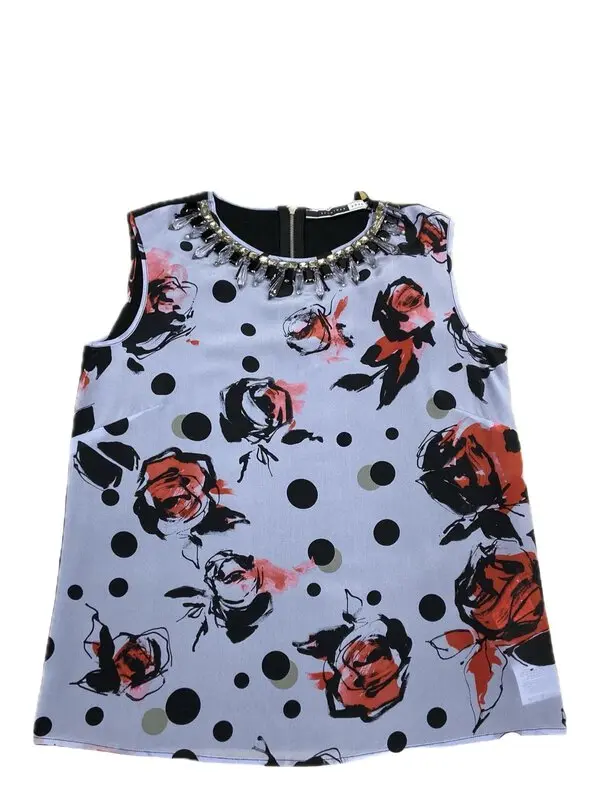 Max Mara Sleeveless Vest With Graphic Design - Blue