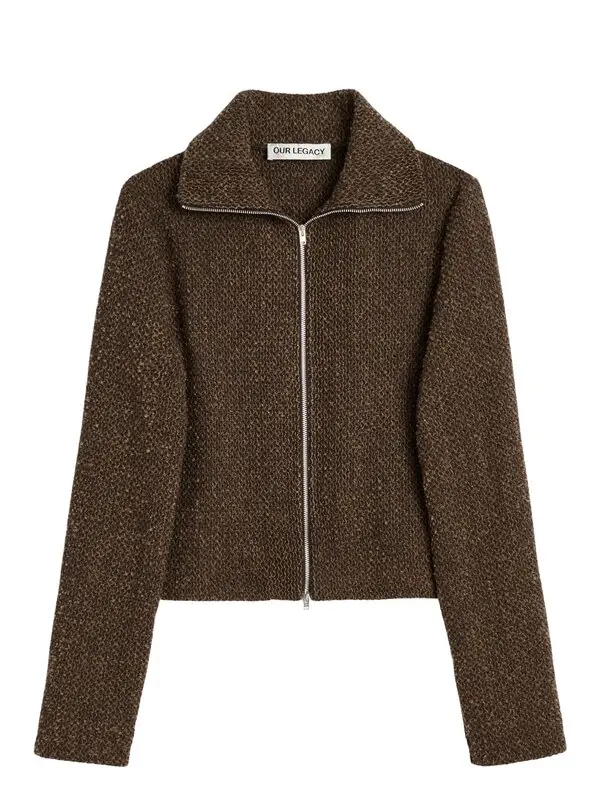 Our Legacy Slim Zip Long-sleeved Cardigan - Brown