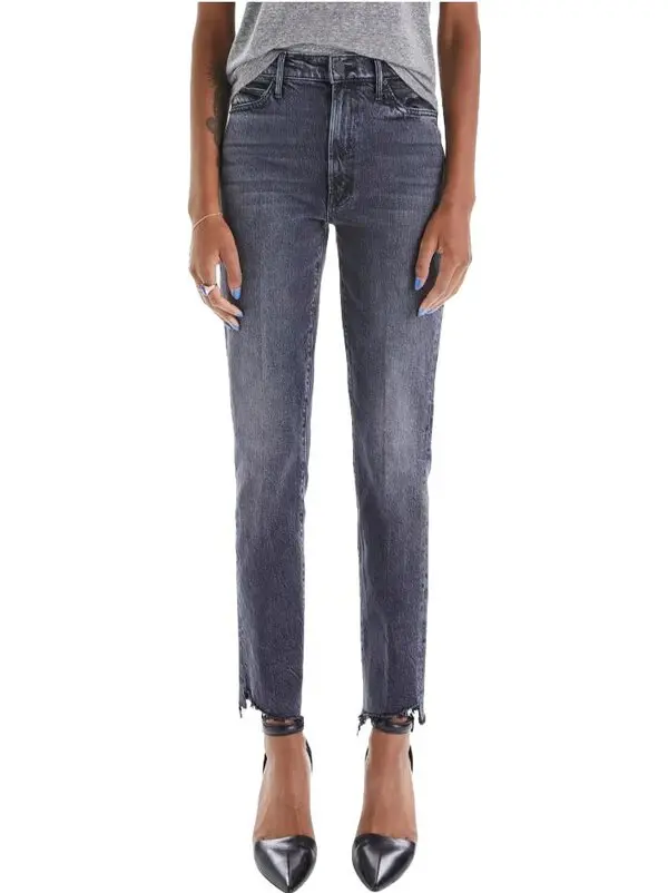 MOTHER High-waist Faded Jeans - Black