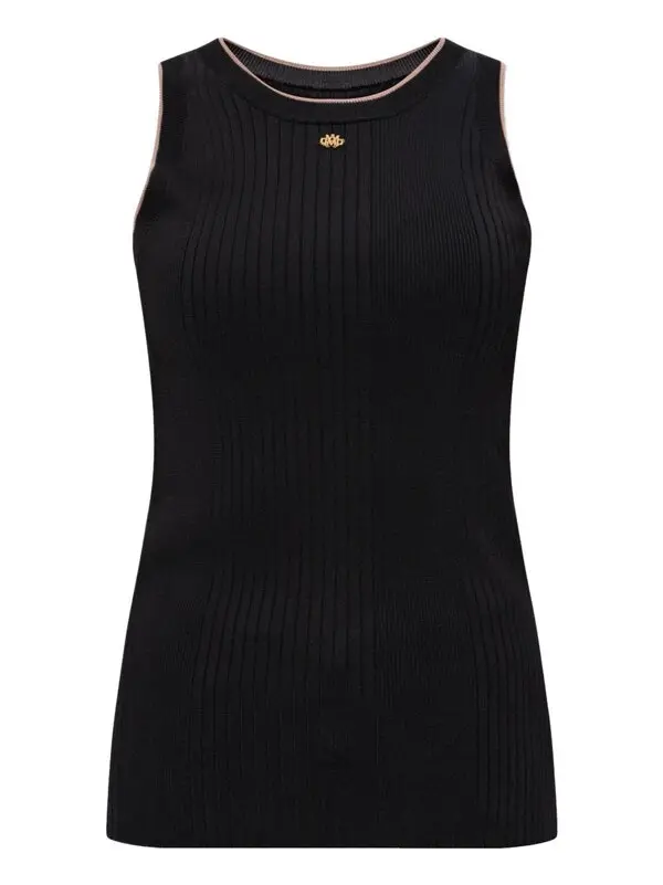 Amiri Logo-plaque Ribbed Tank Top - Black