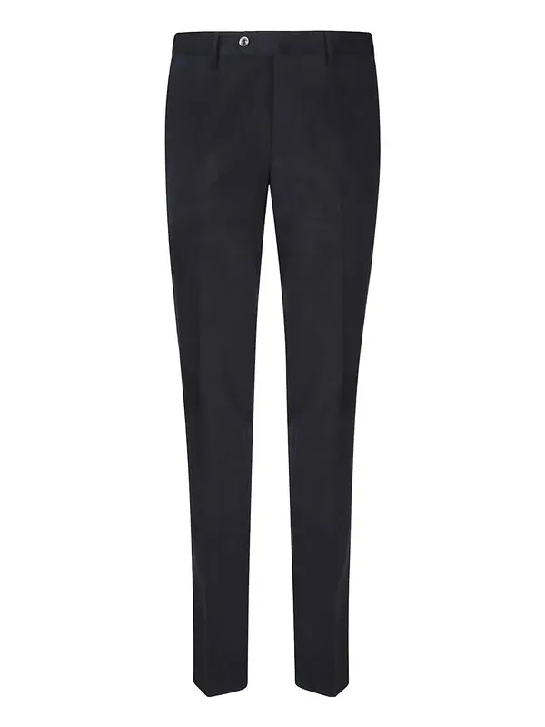PT TORINO Tailored Button Trousers - Navy
