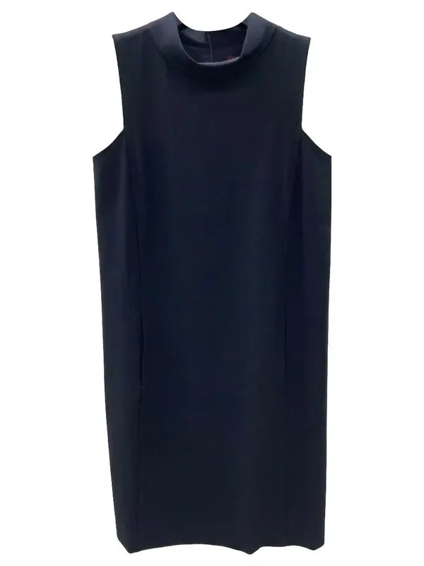 Max Mara Sleeveless Dress With High Neck - Black
