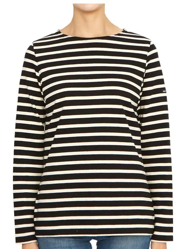 Saint James Striped Long-sleeved T-shirt - Black