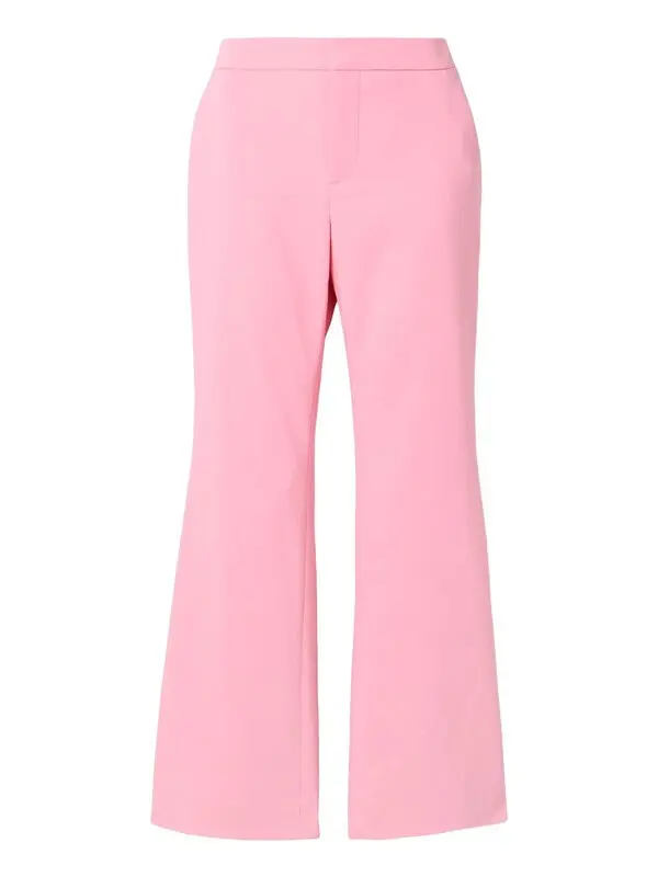 Balmain Flared Crepe Trousers - Pink