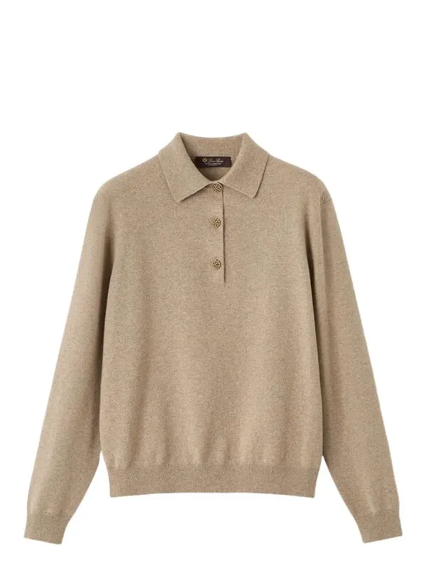 Loro Piana Classic Polo Shirt - Mixed Color Of Nut And Brown