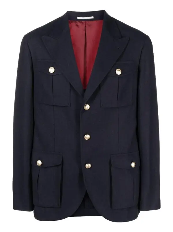 Brunello Cucinelli Single-breasted Blazer - Black