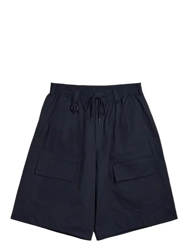 Y3 Wide Leg Cargo Shorts - Black