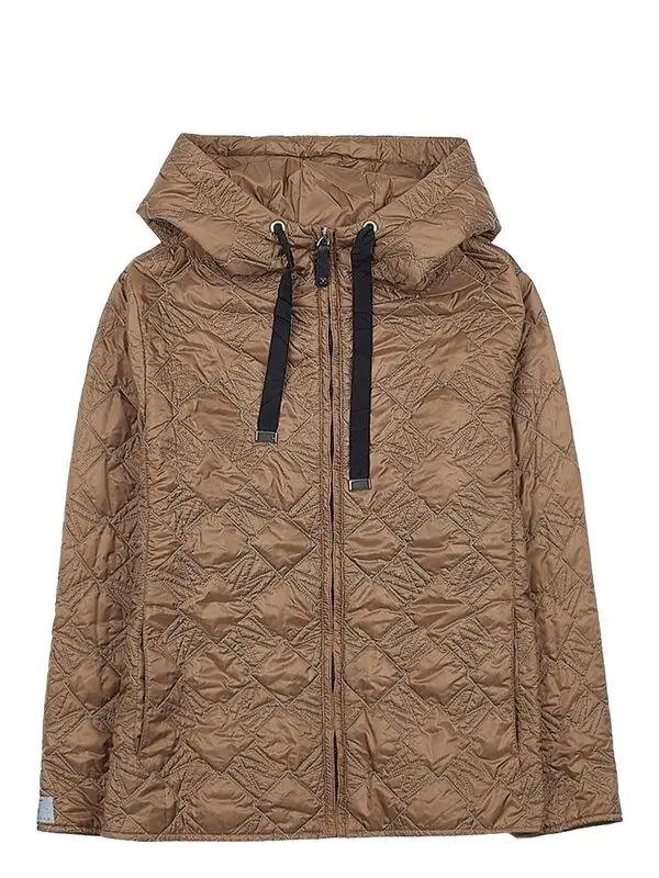 Max Mara Quilted Hooded Jacket - Brown